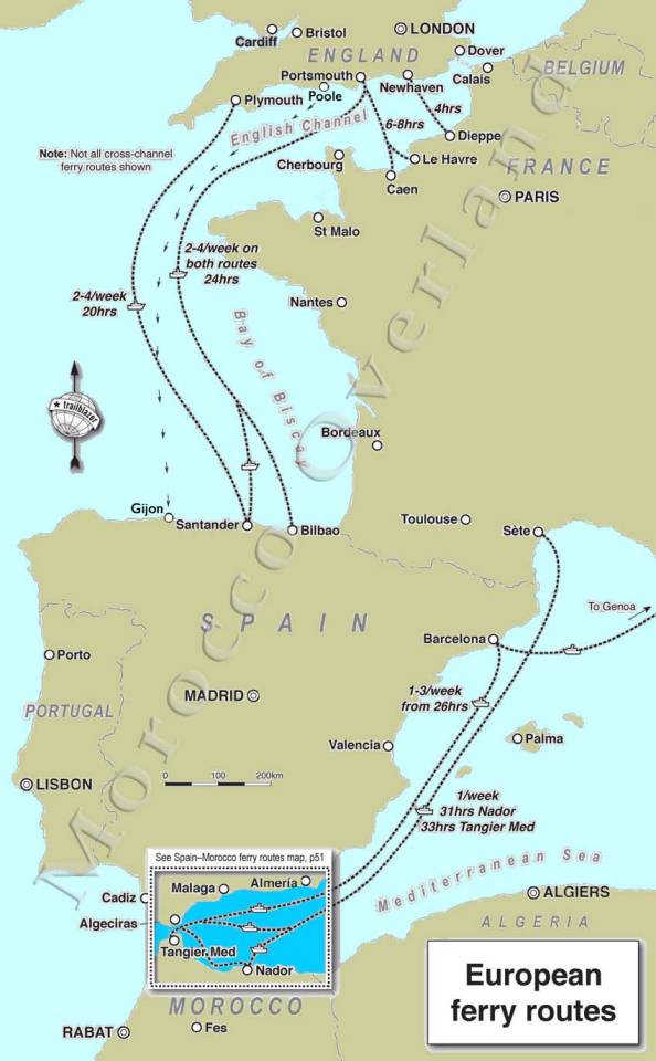 Morocco-Overland-European-ferry-routes | Sahara Overland