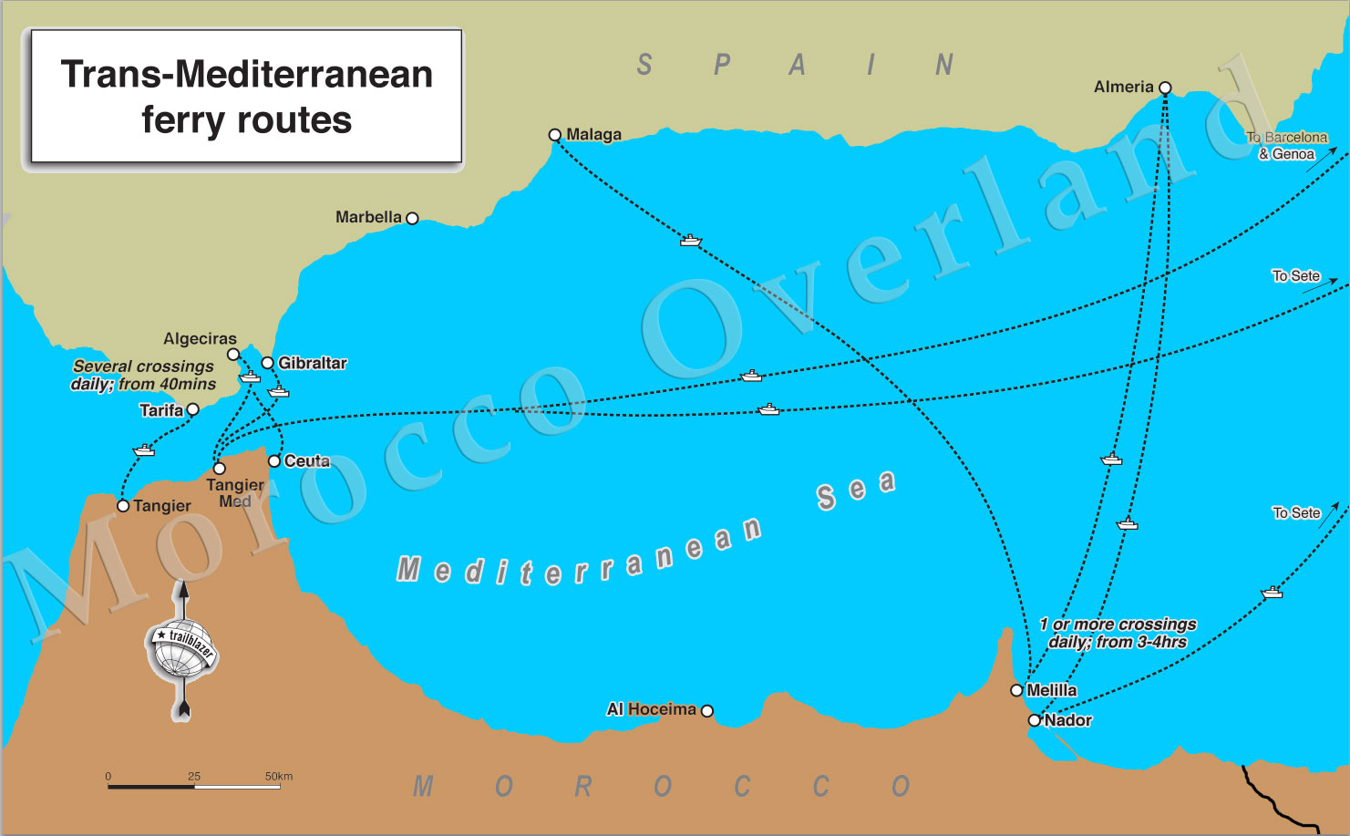Morocco-Overland-ferry-routes | Sahara Overland